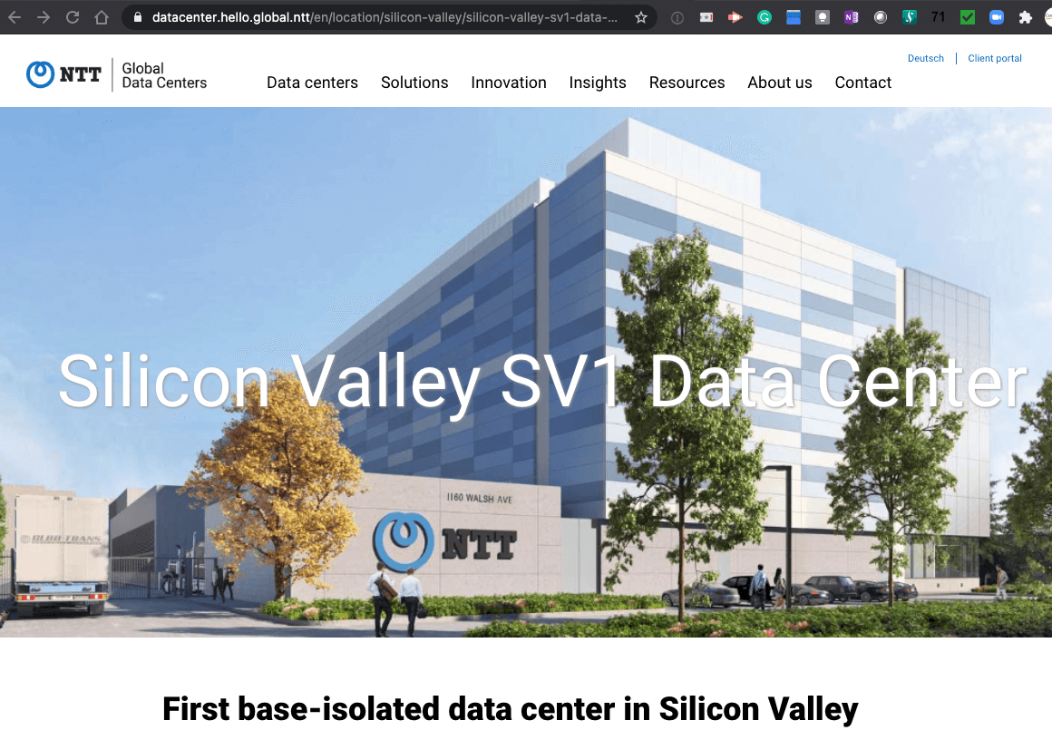 NTT opens 16-megawatt Silicon Valley SV1 Data Center – Converge Digest